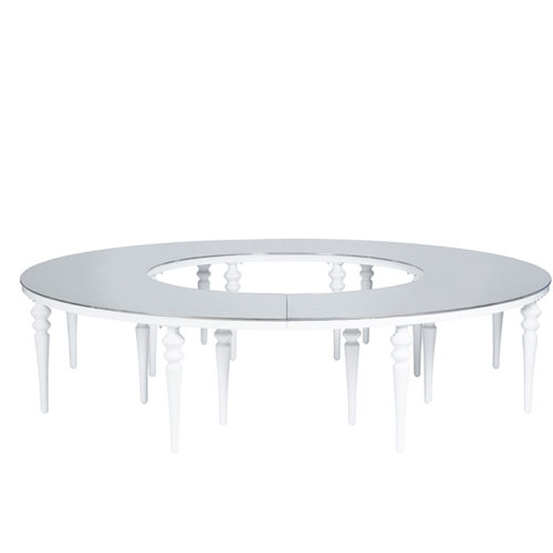 White Serpentine Table – Eclat Decor